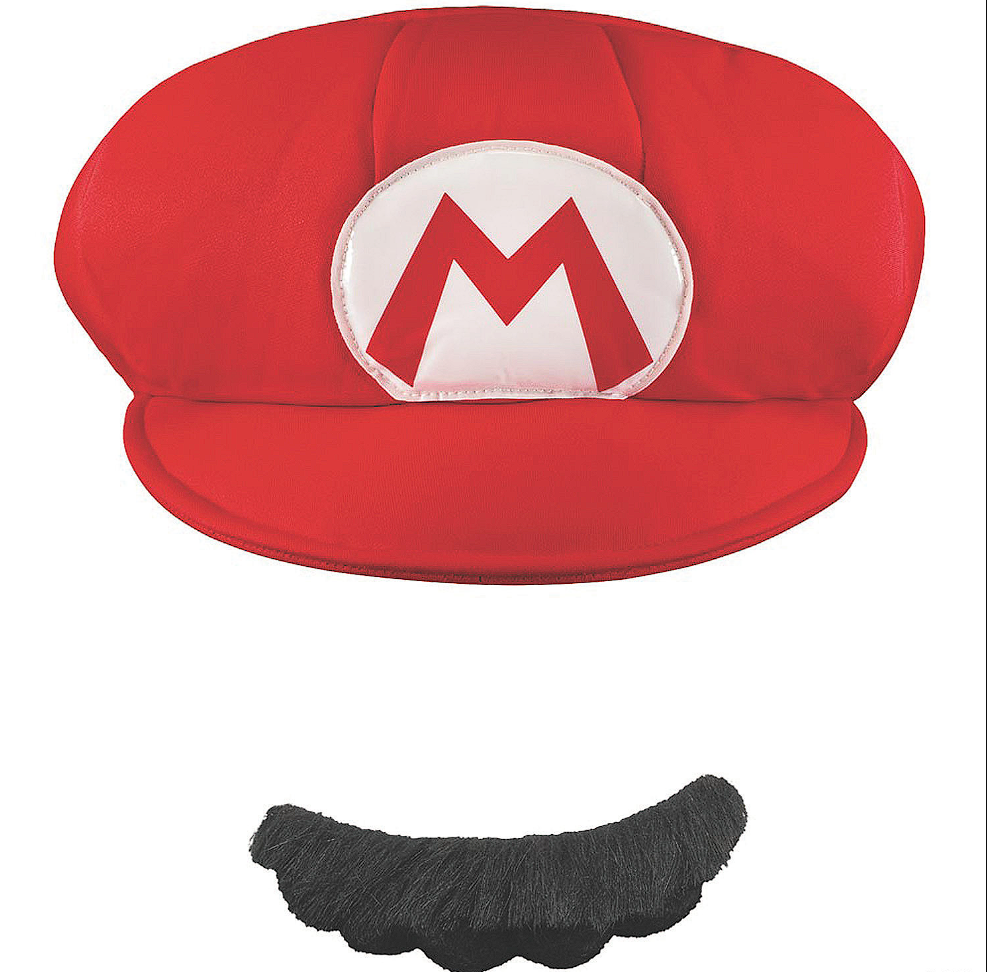 Men's Super Mario Bros.™ Red Mario Hat & Mustache – The Life of the Party