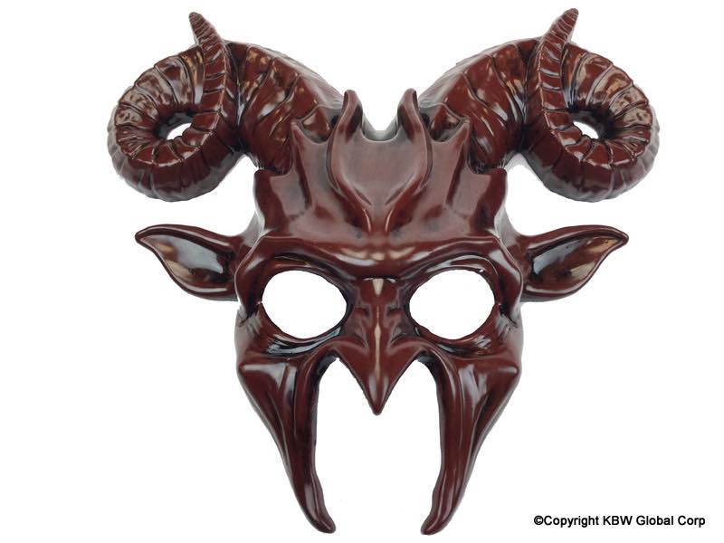 Smooth Red Ram Horn Devil Mask – The Life of the Party