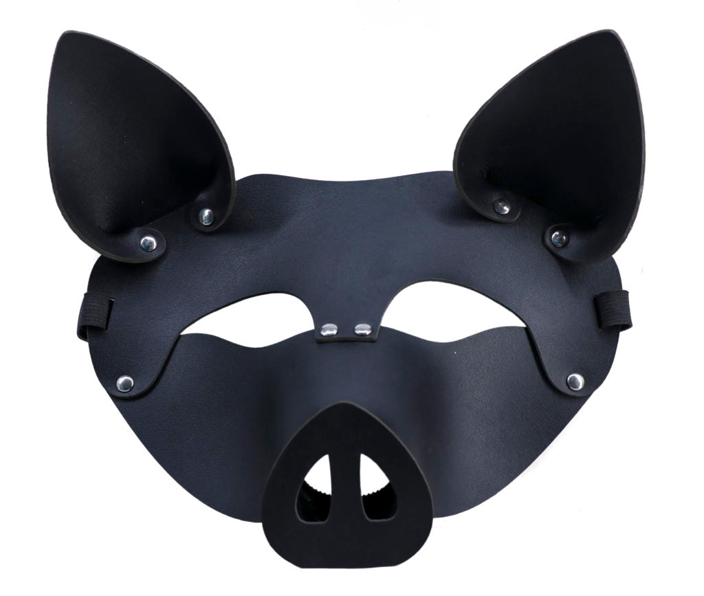 Black Leather Pig Mask – The Life of the Party